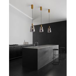 NOVA LUCE Pendelleuchte "IMATIA", 1, &Oslash; 14,5cm H: 215cm, 1 Stk., gold, Esszimmer, Leuchten
