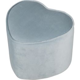 Roba Kinder Kinderhocker "Lil Sofa", B/H/T: 30cm x 24cm x 27cm, Samt, blau, B:30cm H:24cm T:27cm, Hocker, in Herzform