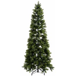 CREATIV DECO K&uuml;nstlicher Weihnachtsbaum "Weihnachtsdeko, k&uuml;nstlicher Christbaum, Tannenbaum", H: 210cm bis, gr&uuml;n, Weihnachtsb&auml;ume, in schlanker Form,
