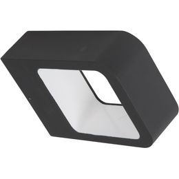 Heitronic LED Wandleuchte "Juna", 1, H: 5cm, 1 Stk., grau, Leuchten, Wandlampe, Außenlampe, indirekter Lichtaustritt nach unten