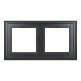 homematic IP Smart-Home-Zubeh&ouml;r "Glasrahmen &ndash; 2-fach", B:12,5cm H:5cm T:16cm, schwarz, Smart-Home-Stationen