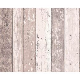 Livingwalls LIVING WALLS Vliestapete "Best of Wood`n Stone 2nd Edition", B/L: 0,53mm x 10,05mm, grau, Wohnzimmer, Tapeten, Landhaus Tapete Holzoptik Tapeten
