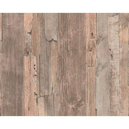 Livingwalls LIVING WALLS Vliestapete "Best of Wood`n Stone 2nd Edition", B/L: 0,53mm x 10,05mm, beige, Tapeten, Tapete Landhaus