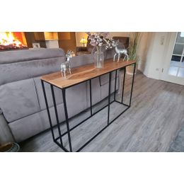 Konsole AMBIENTE HAUS, B:133cm H:84cm T:36cm, schwarz, Sideboards, "Urban Konsoltisch - (B) 133cm"