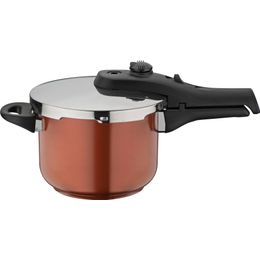 GSW Schnellkochtopf "System RAPID", &Oslash; 18cm + H&ouml;he 13,5cm, braun, T&ouml;pfe, zwei Garstufen,, Induktion, &Oslash; 18 cm, Inh. 3,2 L (Randvoll)