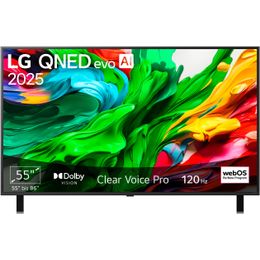 LG Mini-LED-Fernseher "55QNED85A6C", 55 ′′, schwarz, Fernseher