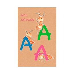 Komar Bild "ABC Animal A", B/H/T: 50cm x 70cm, Buchstaben, 1 Stk., bunt, Wohnzimmer, Bilder, Wandbild zur Dekoration - ohne Rahmen