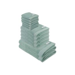 Handtuch Tom Tailor, B:50cm, gr&uuml;n, Obermaterial: 100% Baumwolle CO., Handt&uuml;cher, "Handtuch Color Bath 12er Pack"