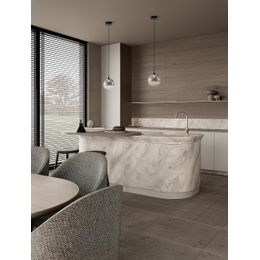 NOVA LUCE Pendelleuchte "ORENDA", 1, &Oslash; 16cm H: 200cm, 1 Stk., silber, Esszimmer, Leuchten