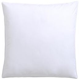 Microfaserkissen QUEENS TEXTILES, B:80cm L:80cm, wei&szlig;, Bezug: 100% Baumwolle. F&uuml;llung: 100% Polyester, Kopfkissen, "Luxus"