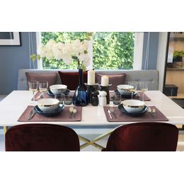 Platzset Adam, B:40cm L:50cm, rot, Obermaterial: 100% Baumwolle, Platzsets, "Uni Collection Light", GOTS zertifiziert, Made in Germany