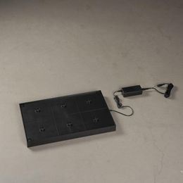 Konstsmide LED Tischleuchte "Ladestation", &Oslash; 47cm H: 4cm, 2 Stk., schwarz, Leuchten, Ladestation f&uuml;r USB-Tischleuchten inkl. Transformator