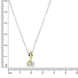 Firetti Damen Kette mit Anh&auml;nger "Schmuck Geschenk Silber 925 Halsschmuck Halskette Ankerkette", Silber 925 (Sterlingsilber), L: 45 B: 1mm, gold,