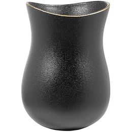 Fink Tischvase "Opera", B/H/T: 26cm &Oslash; 17cm, schwarz, Vasen, Handbemalter goldener Rand
