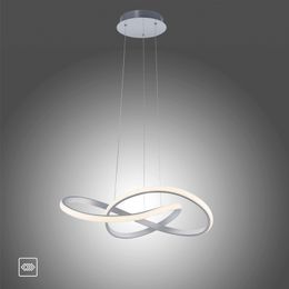 JUST LIGHT Pendelleuchte "MARIA", 1, H: 120cm, 1 Stk., grau, Esszimmer, Leuchten, LED, dimmbar, Switchmo