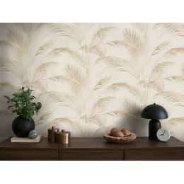 Livingwalls LIVING WALLS Vliestapete "Michalsky 6 florale Tapete Mustertapete Pflanzen Blattmuster", B/L: 0,53mm x 10,05mm, Rollen:, beige, Tapeten, Vliestapete