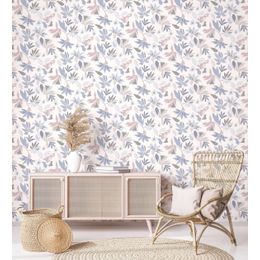 marburg Vliestapete "Tapete Geometrische Botanik", B/L: 0,53m x 10,05m, Rollen: 1, lila, Wohnzimmer, Tapeten, moderne Vliestapete f&uuml;r Wohnzimmer