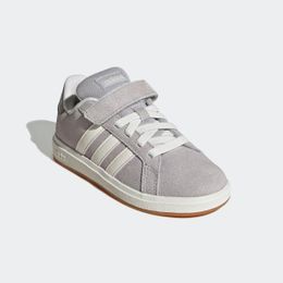 Mädchen Sneaker "GRAND COURT 00S KIDS", adidas Sportswear, Gr. 31, grau, Leder, Textil, Schuhe, Design auf den Spuren des adidas Superstar