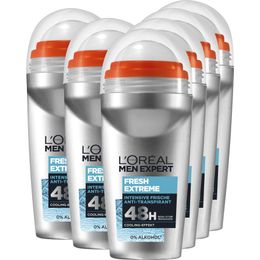 L'Oréal Herren Deo-Roller "Deo Roll-on Extreme Fresh", 300ml, transparent, L'ORÉAL PARIS MEN EXPERT, Deodorante, mit hoher Zuverlässigkeit