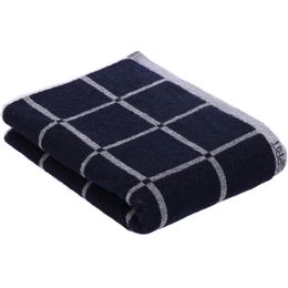 Duschtuch Esprit, B:67cm L:140cm, blau, Walkfrottier, Obermaterial: 100% Baumwolle, Handt&uuml;cher, "Melange Cube", im Karodesign