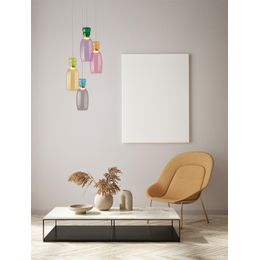 NOVA LUCE Pendelleuchte "PLUMA", 4, &Oslash; 40cm H: 170cm, 1 Stk., bunt, Esszimmer, Leuchten