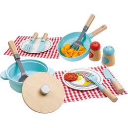 HAPE Kinder Spiel-Kochgeschirr "Koch- & Servierset", bunt, Holz, Spielgeschirr