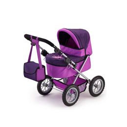BAYER Jungen Puppenwagen "Trendy, Fee, lila", lila, Kunststoff, Metall, Stoff, B:41cm H:67cm T:67cm, Puppenwagen, inkl. Wickeltasche