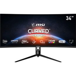 MSI Curved-Gaming-LED-Monitor "Optix MAG342CQR", B:81cm H:36,2cm T:11,9cm, schwarz, Monitore, h&ouml;henverstellbar, 3 Jahre Herstellergarantie