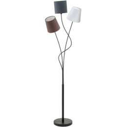Eglo Stehlampe "MARONDA Stehlampe, Stahl und Textil, E14, IP20, Wohnzimmerlampe, Lampe", 3, H: 152cm, bunt, Wohnzimmer, Leuchten, Stehleuchte, L27,5