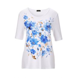 GOLDNER Damen Kurzarmshirt "Kurzgr&ouml;&szlig;e Shirt", wei&szlig;, Gr. 24, Obermaterial: 95% Viskose CV. 5% Elasthan EL., Shirts