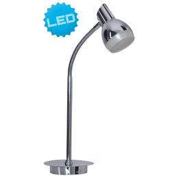 N&auml;ve N&Auml;VE LED Tischleuchte "Chromey", 1, &Oslash; 12cm H: 45cm, 1 Stk., grau, Leuchten, 1 Spot an flexibel biegbarem Hals chromfarben, Licht warmwei&szlig;, H: 45cm