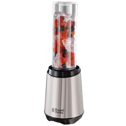 Russell Hobbs Smoothie-Maker "Mix & Go Smoothie Maker 23472-56", B:12,7cm H:17cm T:12,7cm, grau, Zerkleinerer, 600 ml Mixbeh&auml;lter, sp&uuml;lmaschinenf.,