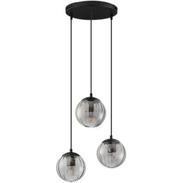 NOVA LUCE Pendelleuchte "ABBACUS", 3, &Oslash; 44cm H: 150cm, 1 Stk.schwarz, Esszimmer, Leuchten