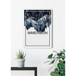Komar Bild "Immersion Steel", B/H/T: 50cm x 70cm, Abstrakt Spr&uuml;che & Texte, 1 Stk., bunt, Wohnzimmer, Bilder, Wandbild zur Dekoration - ohne Rahmen