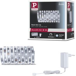 Paulmann LED Stripe "MaxLED 250 Basisset unbeschichtet 3m Tageslichtwei&szlig;", Flammen 1 Stk., silber, Lichterketten