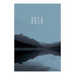 Komar Bild "Word Lake Hush Steel", B/H/T: 50cm x 70cm, Natur, 1 Stk., bunt, Wohnzimmer, Bilder, Wandbild zur Dekoration - ohne Rahmen