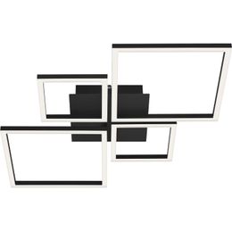 LED Deckenleuchte "3128015 FRAME", schwarz, Briloner Leuchten, Wohnzimmer, Leuchten, Deckenlampe, 75x47x7,3cm, Schwarz, 48W, Wohnzimmer, Schlafzimmer