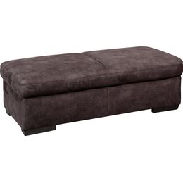 Hocker, B:140cm H:46cm T:67cm, braun, exxpo - SOFA FASHION, Hybrid Lederfaserstoff (Grundgewebe 41% Lederfaser, 39% Polyester, 20% Baumwolle)