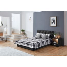Tagesdecke, B:195cm L:225cm, schwarz, Westfalia Schlafkomfort, Polyester, Tagesdecken