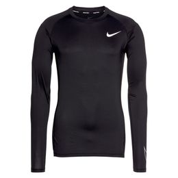Nike Herren Trainingsshirt "PRO DRI-FIT MENS TIGHT FIT LONG-SLE", schwarz, Gr. XXL, Obermaterial: 92% Polyester, 8% Elasthan, Shirts