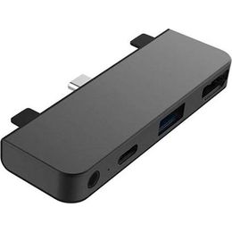 HYPER Adapter "4-in-1 USB-C Hub", B:8cm H:1cm T:2,6cm, grau, Adapter
