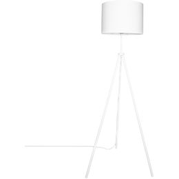 BY RYDENS Stehlampe "Rina", 1, &Oslash; 57cm, 1 Stk., wei&szlig;, Wohnzimmer, Leuchten, Stehleuchte mit Stoffschirm