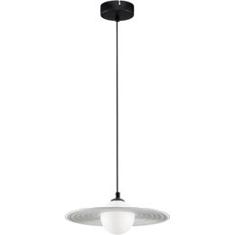 NOVA LUCE Pendelleuchte "REFLET", 1, Ø 30cm H: 220cm, 1 Stk.schwarz, weiß, Esszimmer, Leuchten