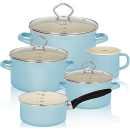 Krüger KRÜGER Topf-Set "Sylt", blau, Töpfe, Induktion