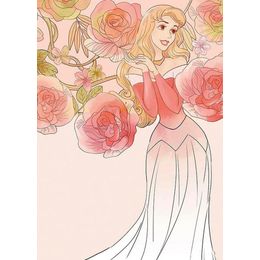 Komar Bild "Sleeping Beauty Roses", B/H/T: 50cm x 70cm, Disney, 1 Stk., bunt, Wohnzimmer, Bilder, Wandbild zur Dekoration im Kinderzimmer - ohne