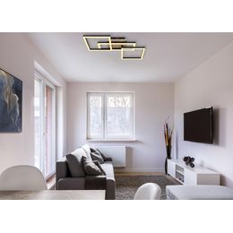 Globo LIGHTING LED Deckenleuchte "BOSSY", schwarz, Wohnzimmer, Leuchten, Deckenlampe/Wohnzimmer/Schlafzimmer/modern/Holz
