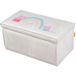 Roba Kinder Polsterbank "Peppa Pig", B/H/T: 57cm x 28cm x 31cm, grau, B:57cm H:28cm T:31cm, Sitzbänke, mit Aufbewahrungsfunktion - für Kinder