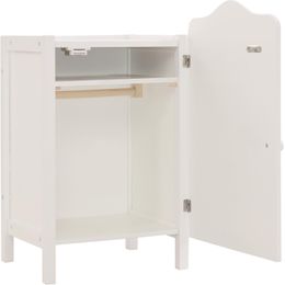 Roba Kinder Puppenkleiderschrank "Stella", wei&szlig;, B:31cm H:52cm T:25cm, Puppenm&ouml;bel
