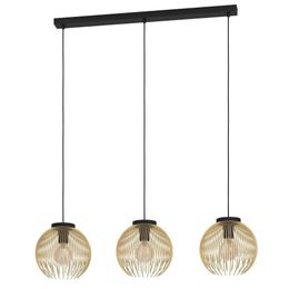 Eglo Hängeleuchte "VENEZUELA Pendellampe, Esszimmerlampe, Metall, schwarz, gold, E27", H: 110cm, 1 Stk., gold, Esszimmer, Leuchten, Esstischlampe,