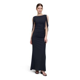 Vera Mont Damen Abendkleid "Damen Abendkleid mit Spitze", blau, Gr. 42, Crêpe, Obermaterial: 95% Polyester, 5% Elasthan. Besatz: 90% Polyamid, 10%